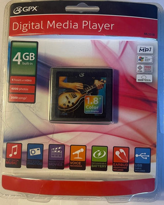 GPX 4GB Video MP3 Player and Image Viewer Digital Media Player ML551B ...