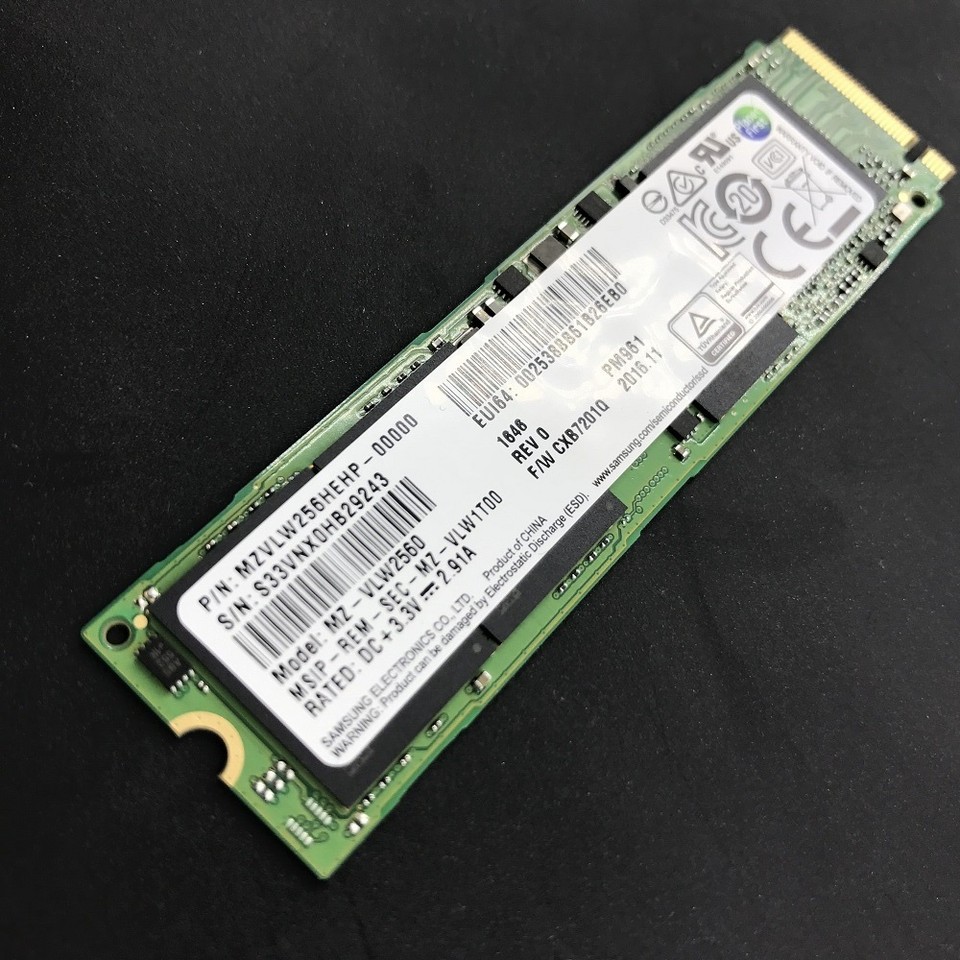 Samsung PM961 NVMe 256GB M.2 PCI Express X4 SSD MZVLW256HEHP Internal ...