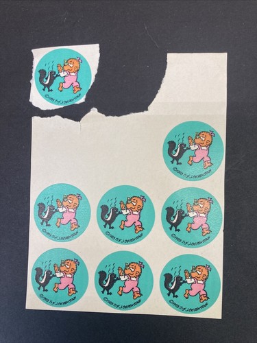 Vintage Berenstain Bears Scratch And Sniff Skunk Sticker 1980’s Sister ...