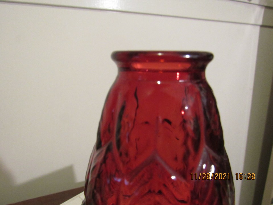 Vintage Wheaton Glass Ruby Red Vase | eBay