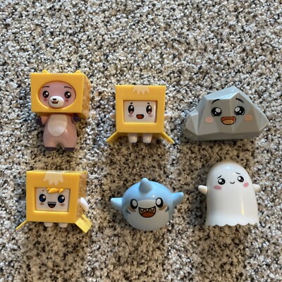 Lot of 6 Lankybox Series 1 Mini Figures FOXY BOXY ROCKY GHOSTY THICC ...