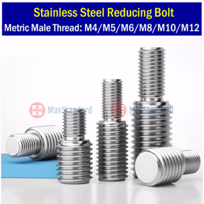 M3 M4 M5 M6 M8 M10 M12 Double End Male Thread Bolt Screw Reducer ...