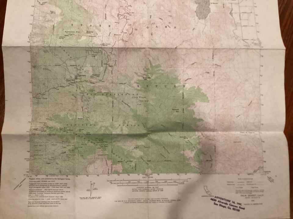 Palm Desert Quadrangle California U.S. Geological Survey Map 1959 D8 | eBay