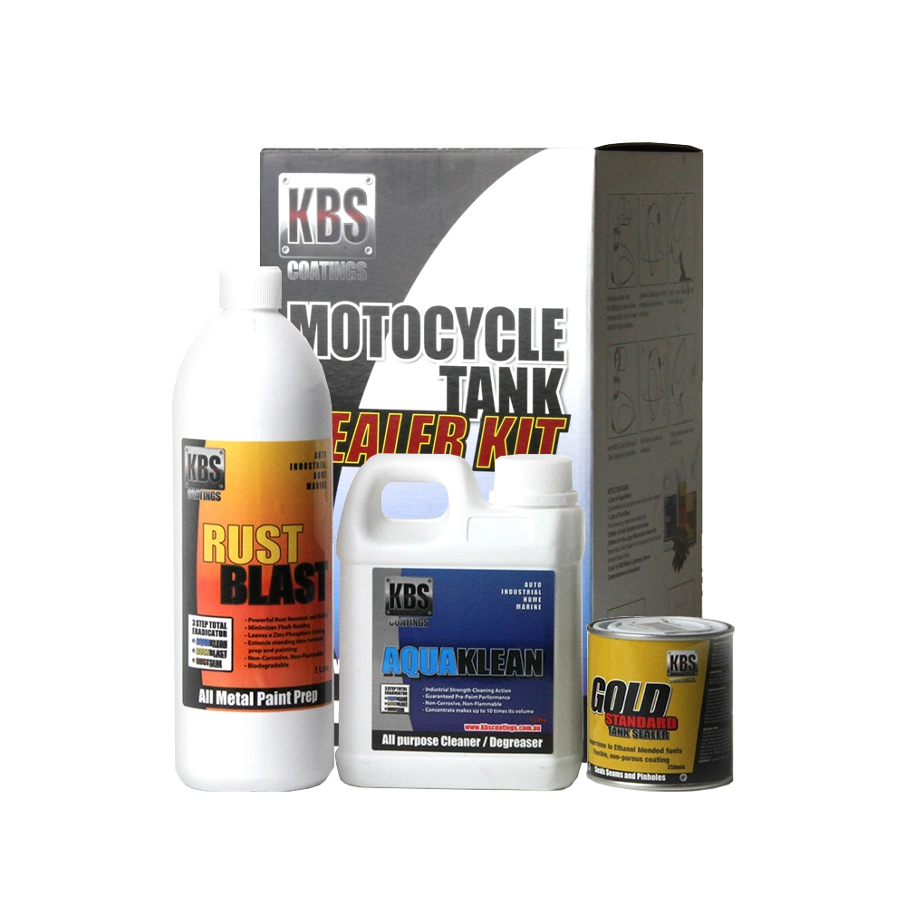 KBS Motorcycle Fuel Tank Sealer Kit LARGE KBS Coating Rust Corrosion ...