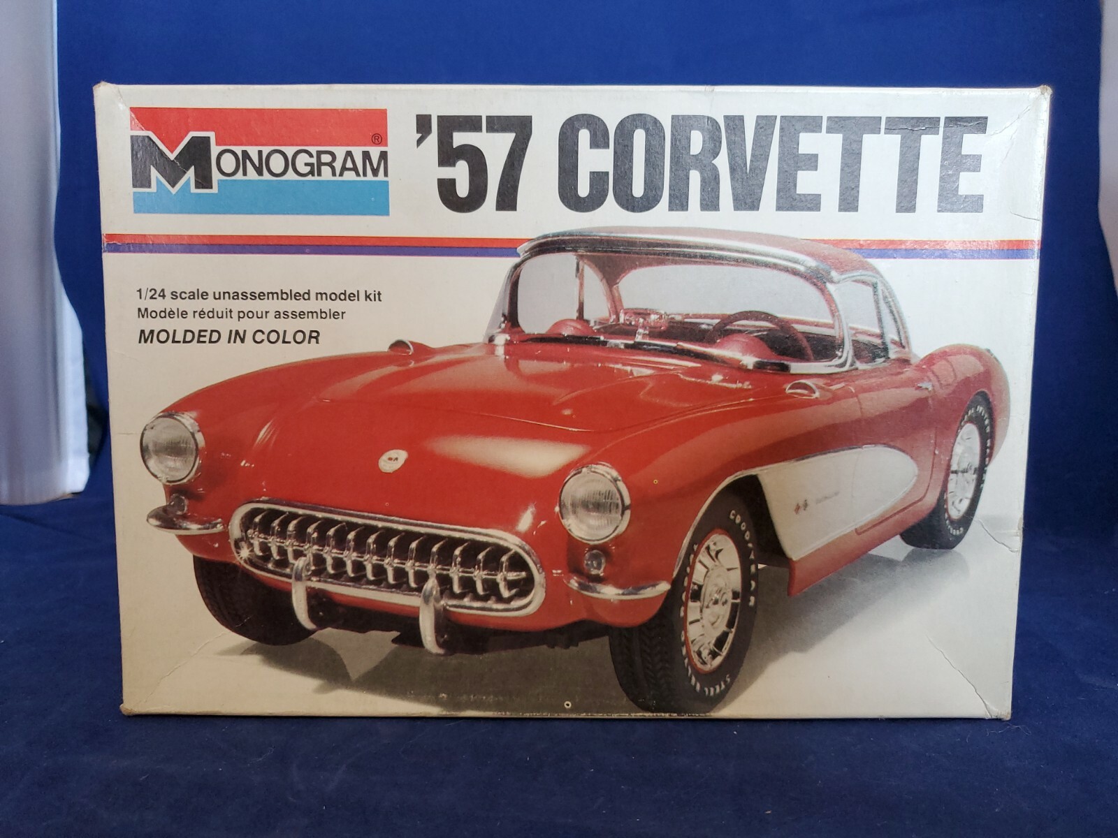 1957 Corvette Convertible Roadster 1:24 Monogram Plastic Model Vintage ...