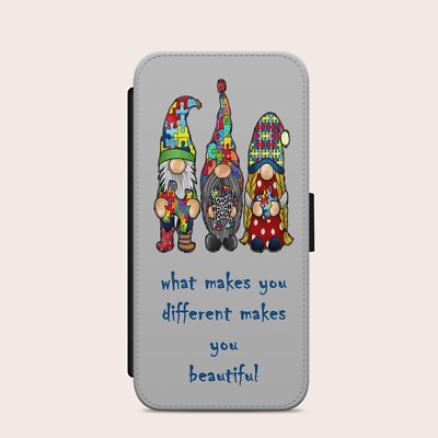 AUTISM GNOME GONK POSITIVE GIFT FLIP WALLET PHONE CASE FOR IPHONE ...