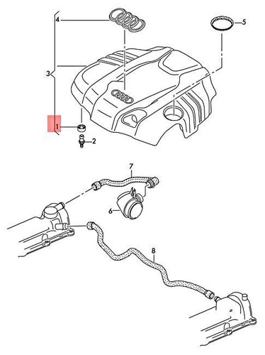 Genuine AUDI VW A6 Allroad Qu. Push-On Connector Front 059103226 | eBay