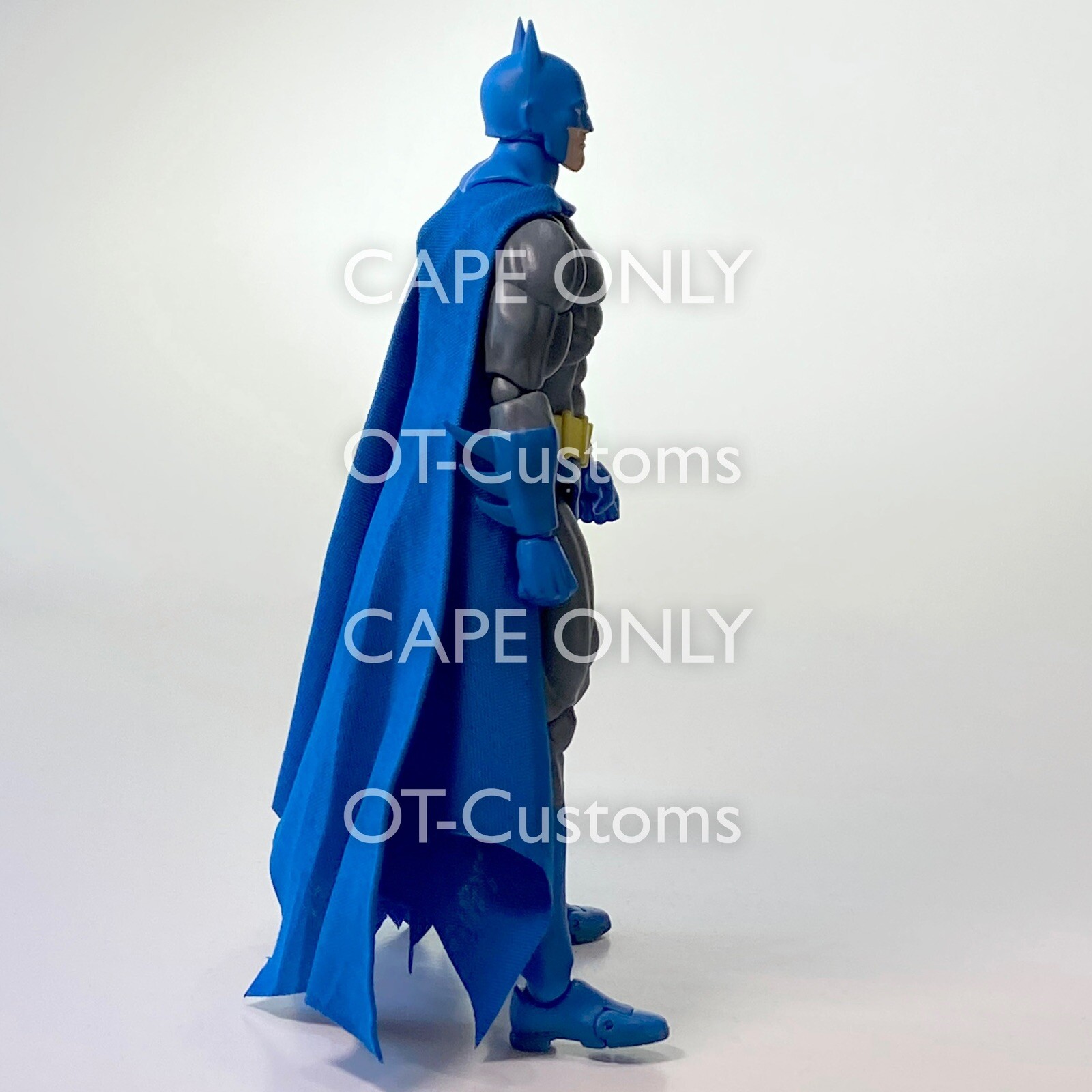 CAPE ONLY Blue Wired Short Cape For MAFEX Knight Crusader Batman | eBay