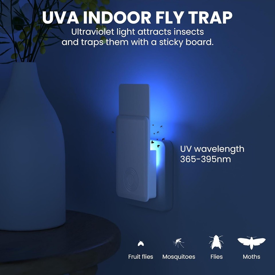 Flying Insect Trap, Fly Trap + Refill Cartridge Pack(1 Device + 5 ...