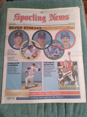 The Sporting News July 28, 1986 Baseball Olympian Will Clark/Roger ...