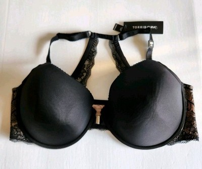 Torrid Curve Women Underwire Racerback Push Up Bra Black 48DD NWT Front ...