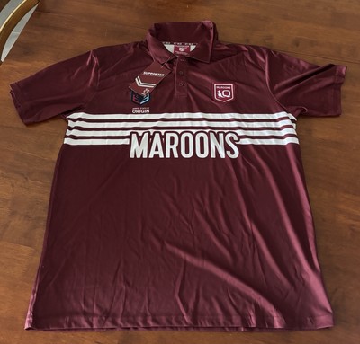 Queensland Maroons QLD State of Origin Rugby League Polo Shirt Men XXL ...