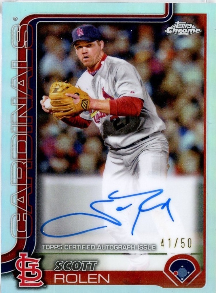 2025 Topps Chrome - Chrome Legends Autographs Scott Rolen #CLA-SR /50 ...