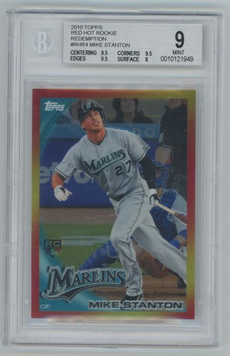 Mike Stanton Giancarlo 2010 Topps Red Hot Rookie Redemption RC BGS 9 # ...