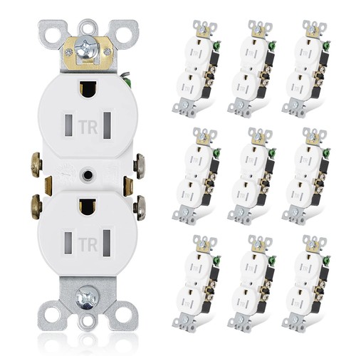 Duplex Receptacle Outlet, Tamper-Resistant, 15A 125V Electrical Wall ...