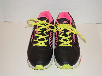 CATAPULT WOMENS BLACK PINK YELLOW ATHLETIC RUNNING SHOES SIZE 10 VERY ...