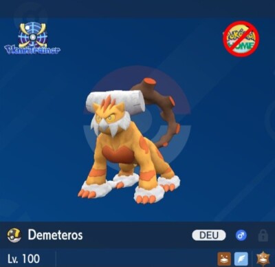 Demeteros Tiergeist Shiny / Lv.100 / Max. IV&EV / Pokémon Karmesin ...