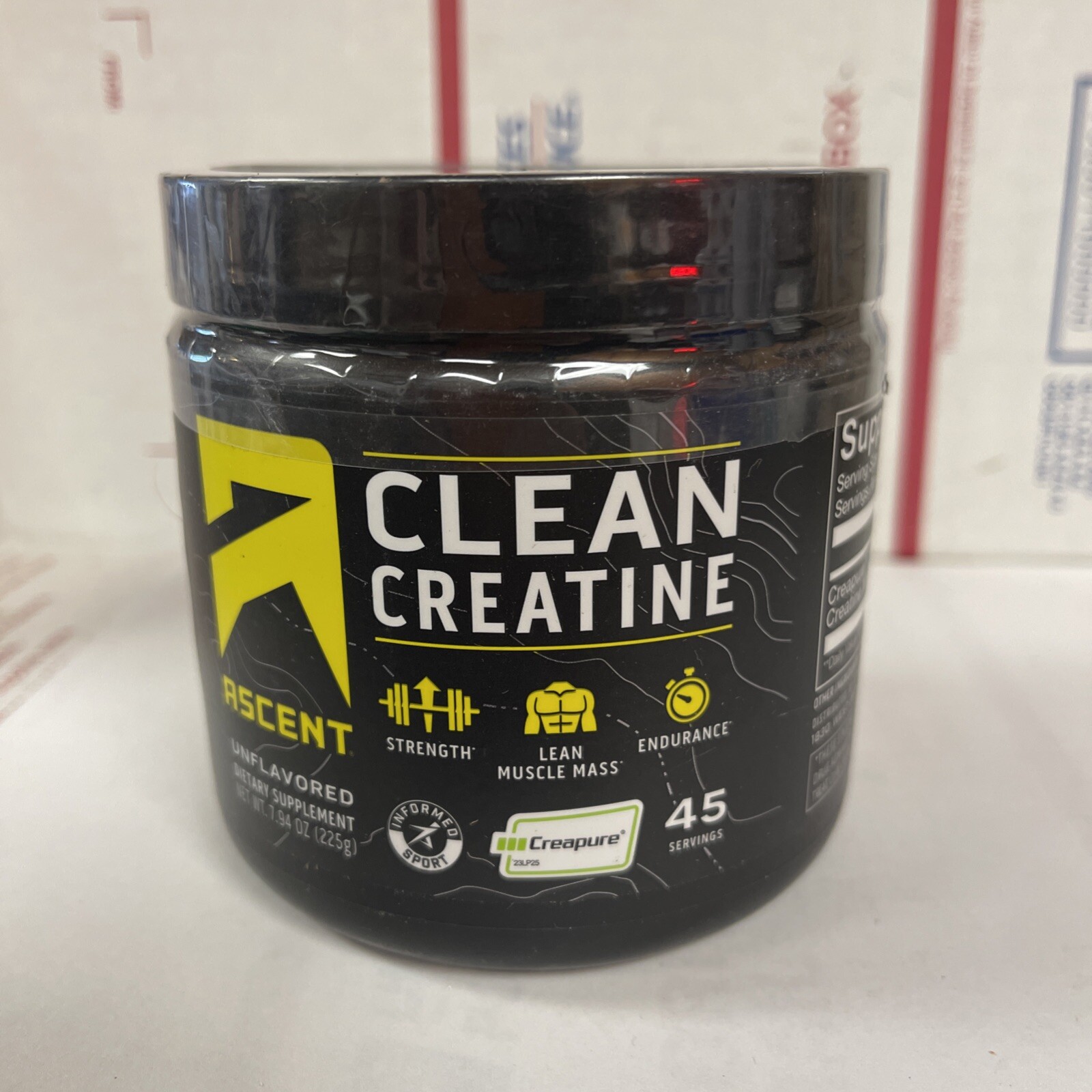 Ascent Clean Creatine Monohydrate - 5G Per Serv Creapure Creatine Size ...