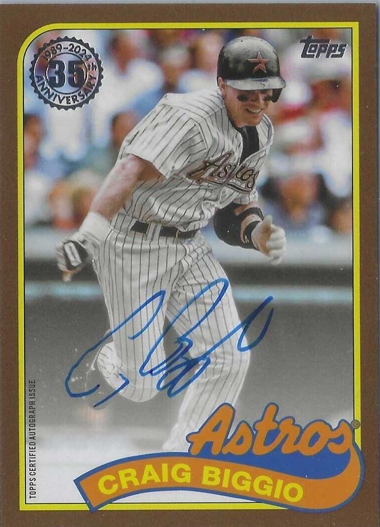 2024 Topps Series 1 - 1989 Topps Baseball Autographs Craig Biggio #89BA ...