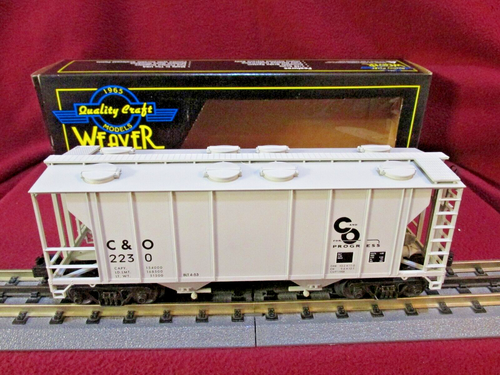 WEAVER CHESAPEAKE & OHIO PS-2 COVERED HOPPER #2230, O SCALE | eBay