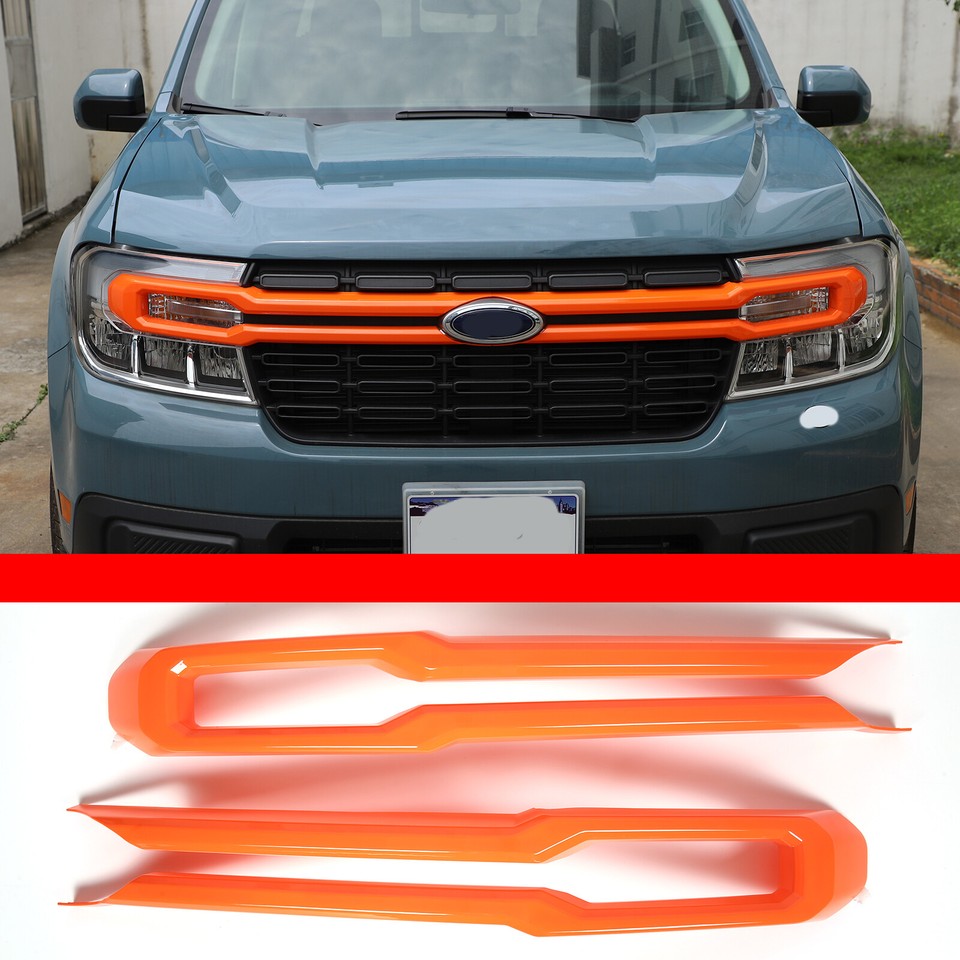 Orange Exterior Decor Cover Trim Kits For Ford Maverick 2022-2024 ...