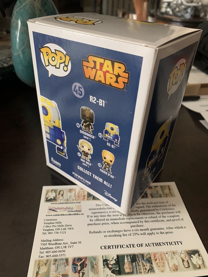 Funko Pop Star Wars Jimmy Vee Signed R2-B1 Retired Vaulted Blue With ...