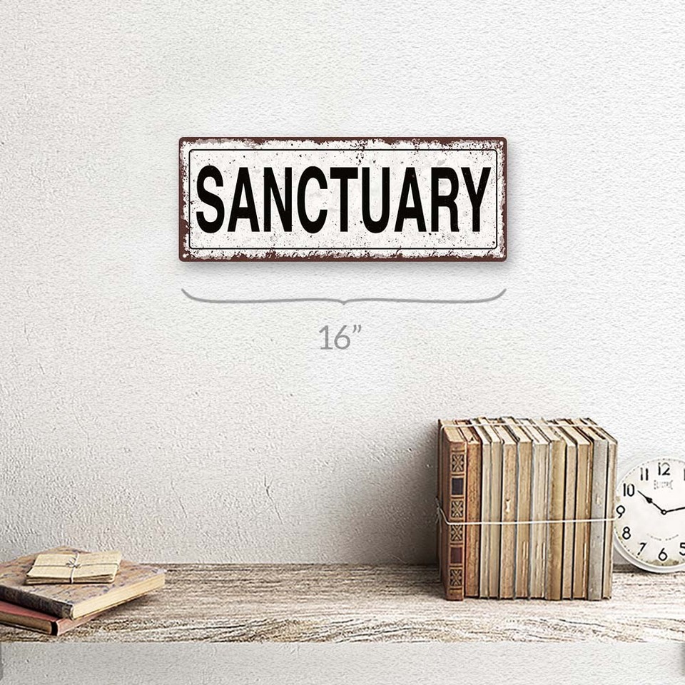 Sanctuary Metal Sign; Wall Decor for Home and Office | eBay