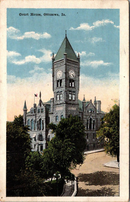 Ottumwa Iowa IA Court House Clock Tower 1910s 1919 Postcard | eBay