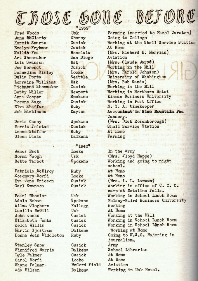 1941 Cusick High School Yearbook, Kaniksu. Cusick, Washington | eBay