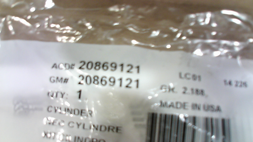 OEM Genuine GM CHEVROLET AC Delco Ignition Lock Cylinder Kit with Keys ...