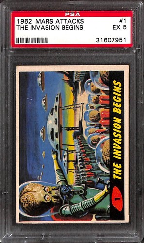1962 TOPPS MARS ATTACKS #1 THE INVASION BEGINS PSA 5 EX 31607951 | eBay
