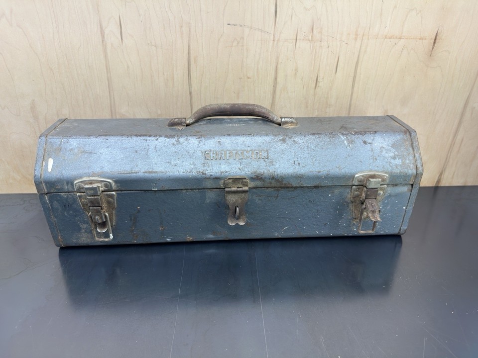 Used VTG Made In USA Craftsman 6516 Tombstone Hip Roof Metal Toolbox No ...