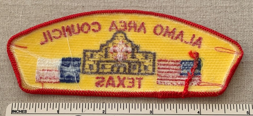 Vintage ALAMO AREA COUNCIL Boy Scout Shoulder Strip PATCH BSA CSP Texas ...