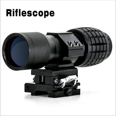 5X Magnifier Scope Sight w/ Flip-to-Side Rail Mount For Hunting Rifle ...