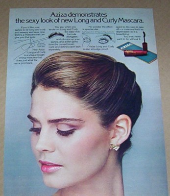 1982 print ad page - Aziza Mascara cosmetics make-up Girl vintage ...