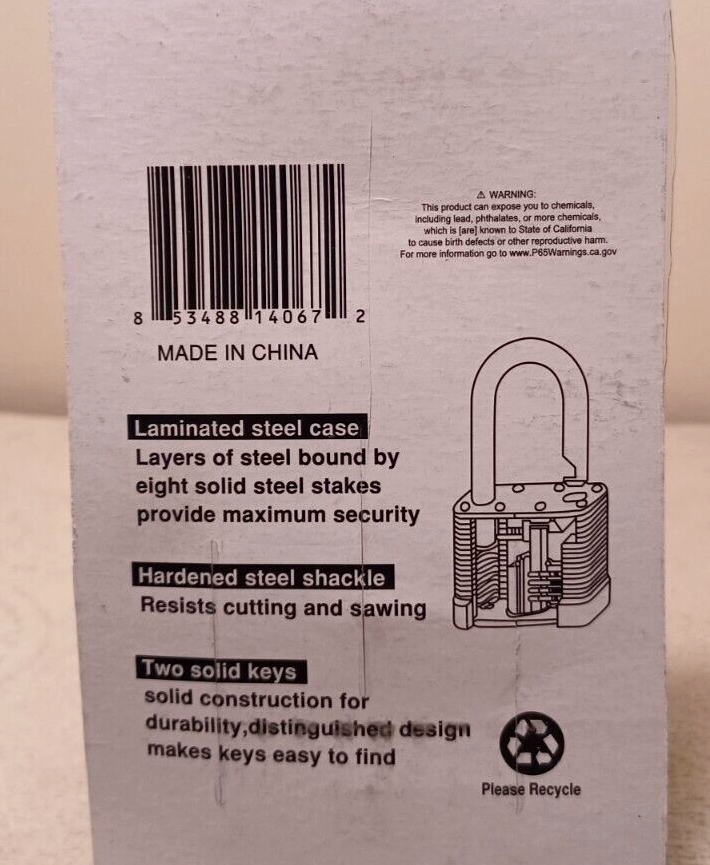 LOCK 50 mm 2" Padlock - 2 keys long shank padlocks 2" shank | eBay