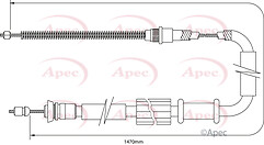 Apec CAB1119 Brake Cable for sale online | eBay UK