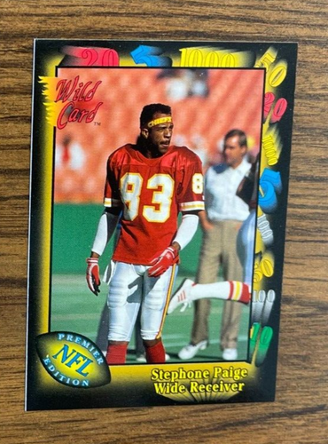 1991 Wild Card Premier NFL Edition # 25 Stephone Paige - Kansas City ...