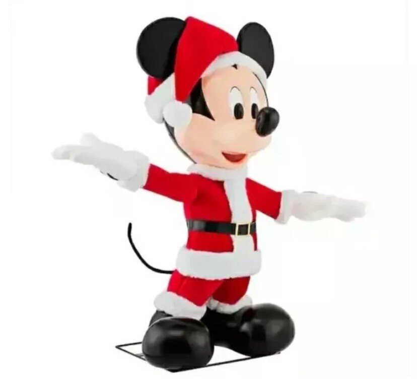 Disney 4 ft Animated Holiday Santa Mickey Mouse Christmas Animatronic ...