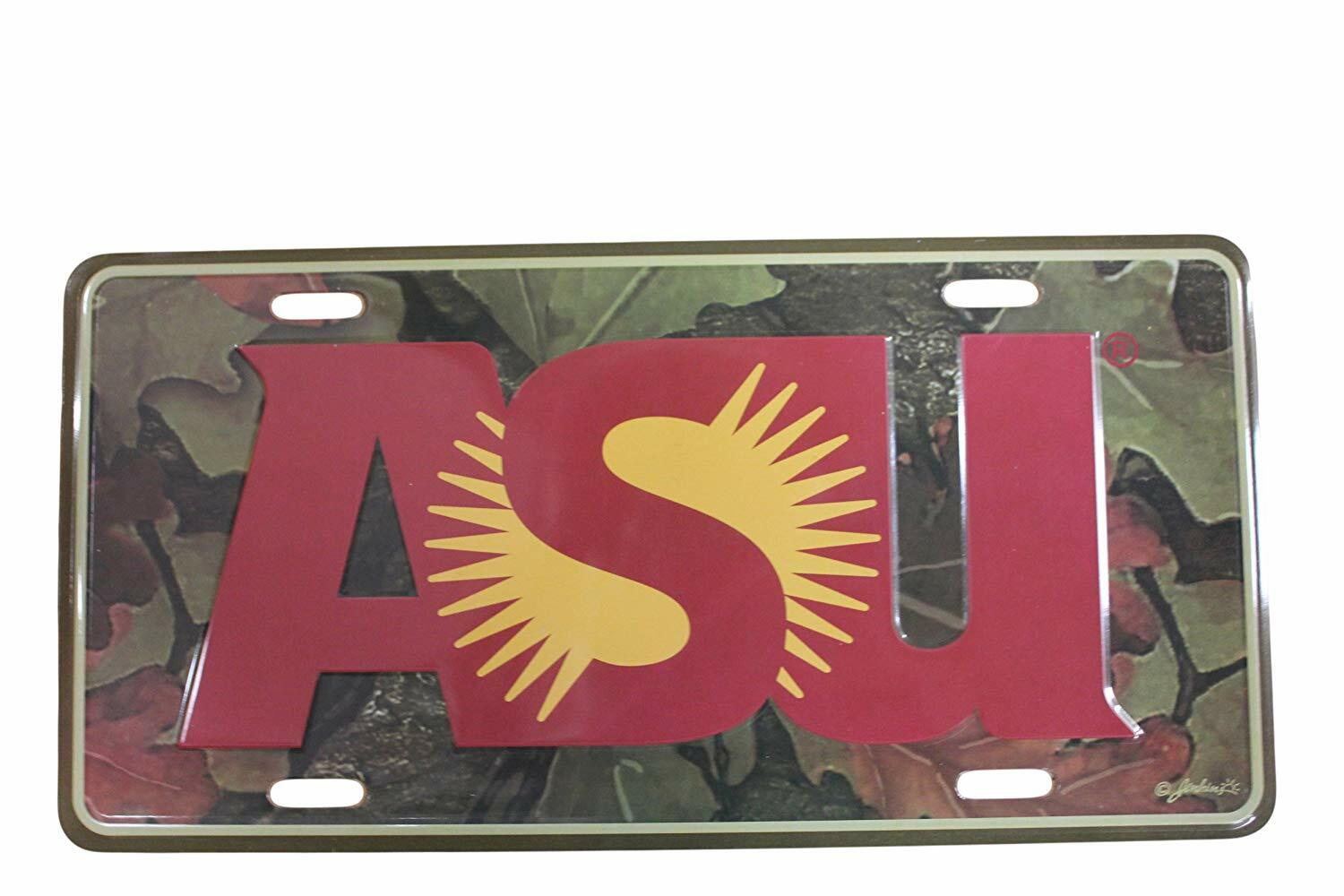 Arizona State Sun Devils ASU Camo Metal Car Tag Automobile License ...
