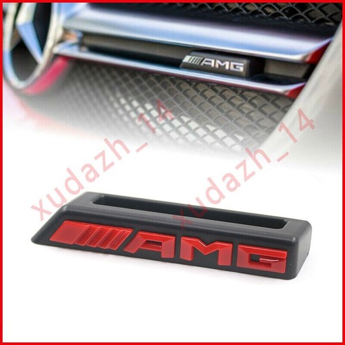 AMG Emblem Radiator Front Grille Badge Red C63 E63 G/CLA45 GLC For ...