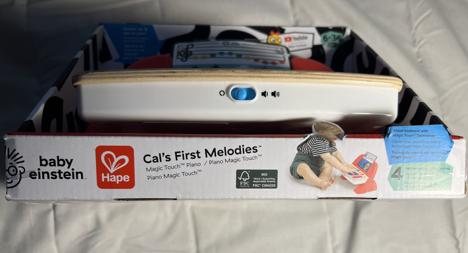 Baby Einstein Cal's First Melodies Wooden Magic Touch Piano Toy for ...