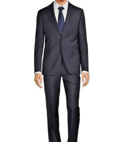 2024 CALVIN KLEIN Navy Blue Full Suit 40R Wool | eBay