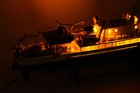 RV Calypso Research Vessel Handmade Wooden Ship Model with lights ...