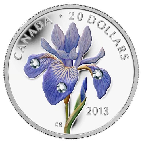 2013 $20 Blue Flag Iris - Pure Silver Coin | eBay