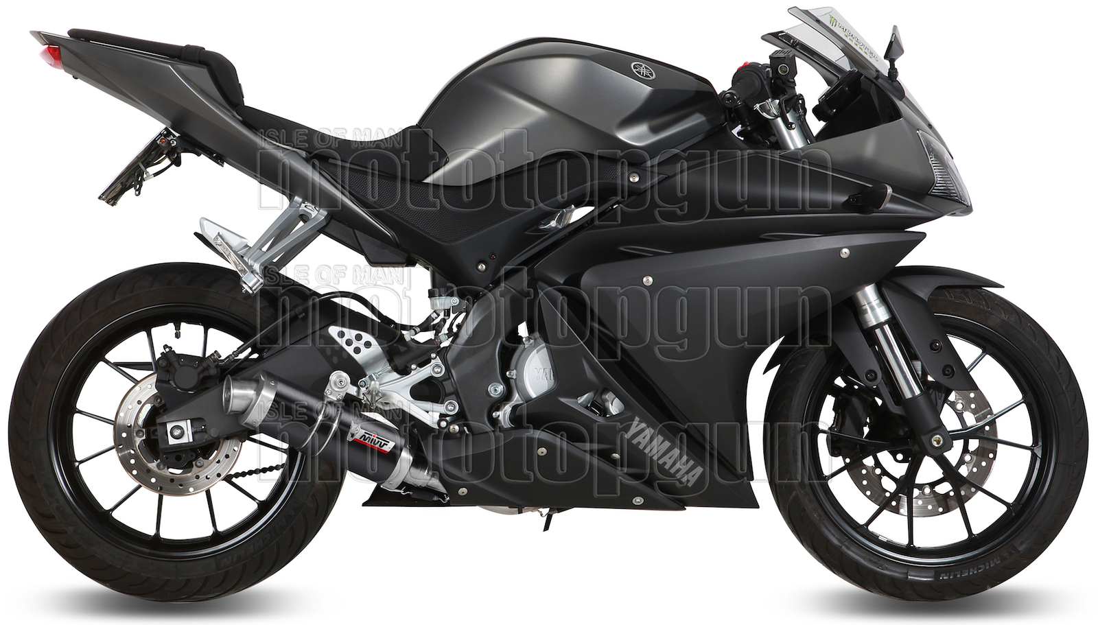 MIVV FULL SYSTEM EXHAUST GP STEEL BLACK YAMAHA YZF R125 R-125 2014 14 ...