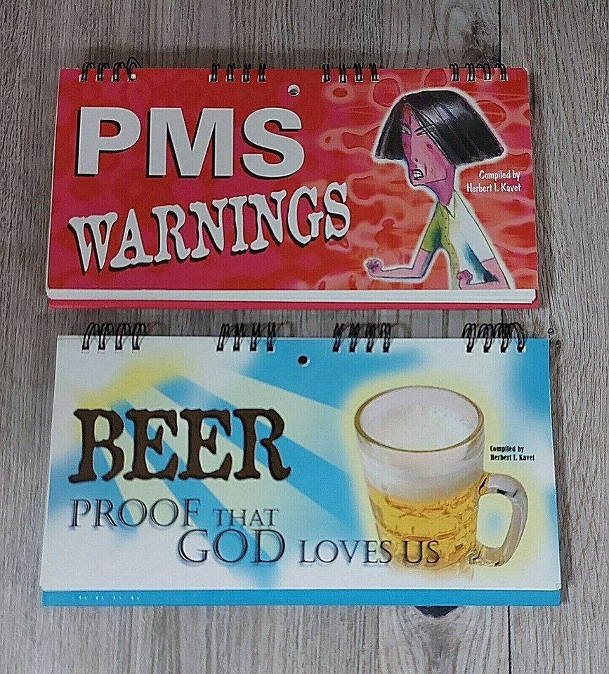 Lot of 2 Herb Kavet His & Hers Daily Sayings Display Beer PMS 2004 ...