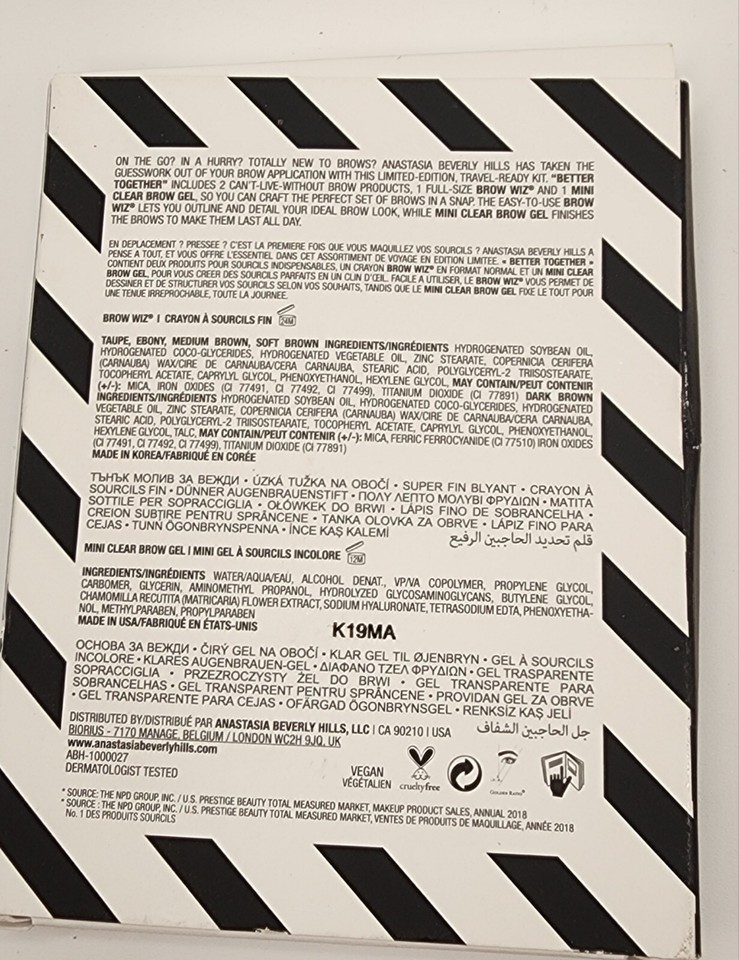 Anastasia Beverly Hills Brow Kit Better Together Kit DARK BROWN | eBay