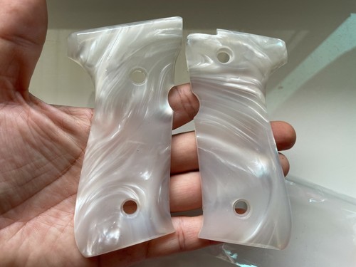 NEW WHITE PEARL COLOR POLYMER RESIN GRIP FOR BERETTA FULL SIZE 92, 96 ...