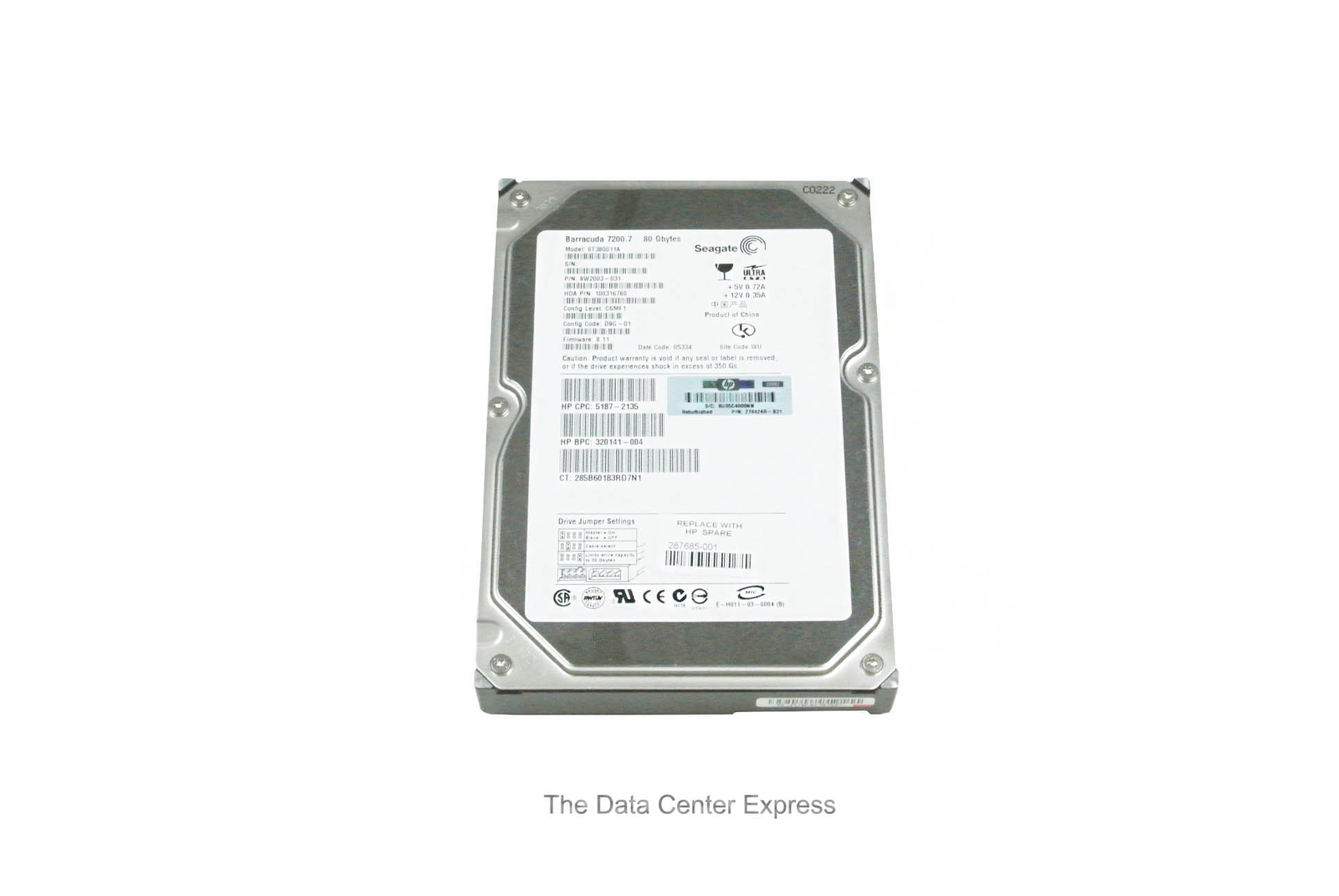 HP 80GB Smart ATA/100 7.2K rpm 3.5" Non Hot Plug 278424-B21 Seller ...